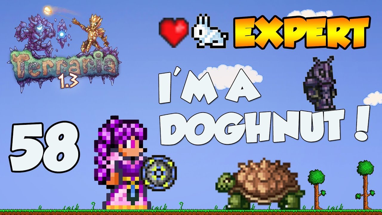 Terraria 1.3 Expert Let's Play - I'M A DOUGHNUT! BATTLE ARMOUR FINALLY ...