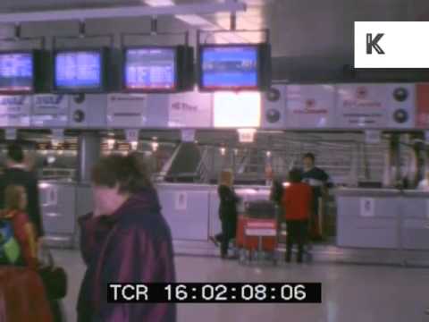 Late 1980s, Early 1990s Heathrow Airport, Passengers, Travel, Archive ...