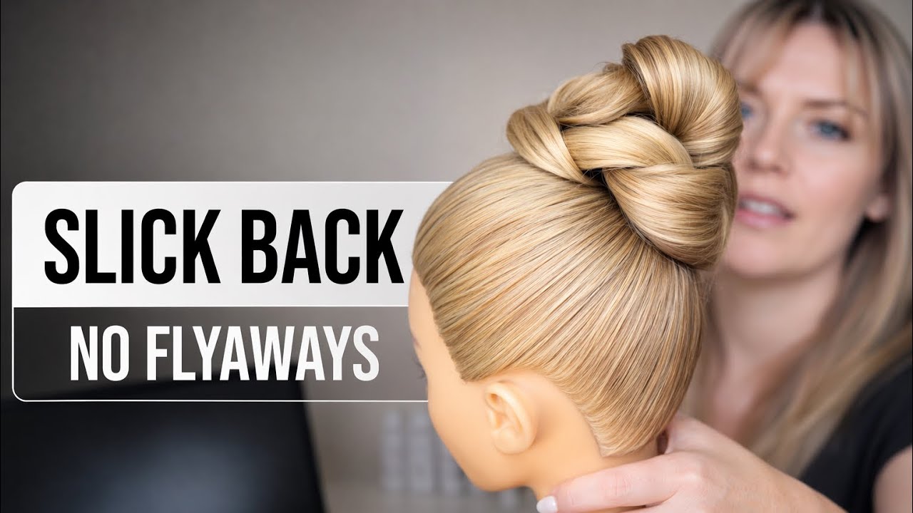 Slick back hair tutorial that stays smooth with no flyaways, no heavy ...