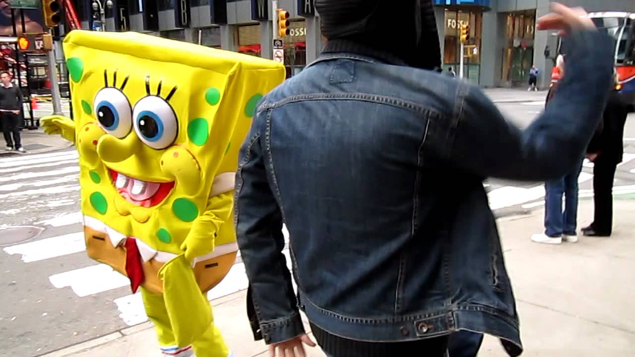 Nick salsa dancing with spongebob - YouTube