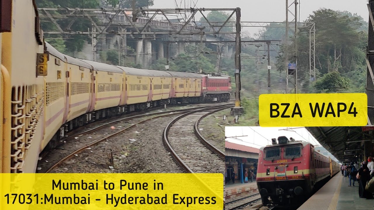 Mumbai To Pune Train Journey In 17031:Mumbai - Hyderabad Express: WAP4 ...