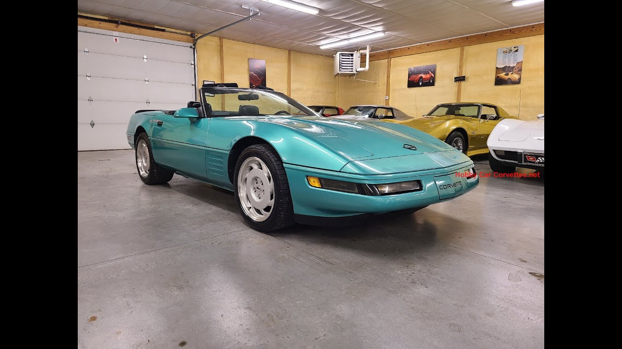1991 Turquoise Metallic Corvette Convertible For Sale - YouTube