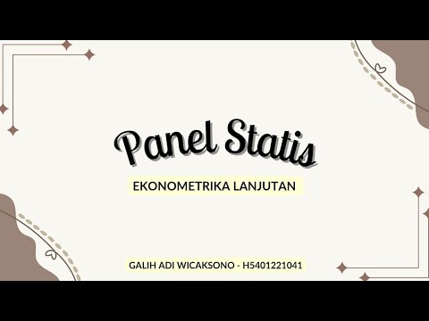 Analisis Data Panel Statis - RStudio - YouTube
