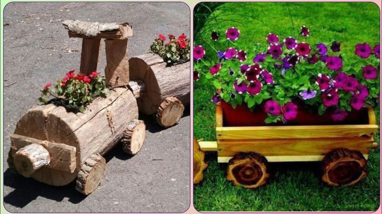 Most Brilliant & Eye-catching Wooden Log Designs - Garden Wooden Log ...