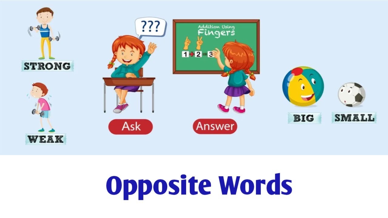 Opposite words for toddlers | Learning video for Kids | Learning video ...