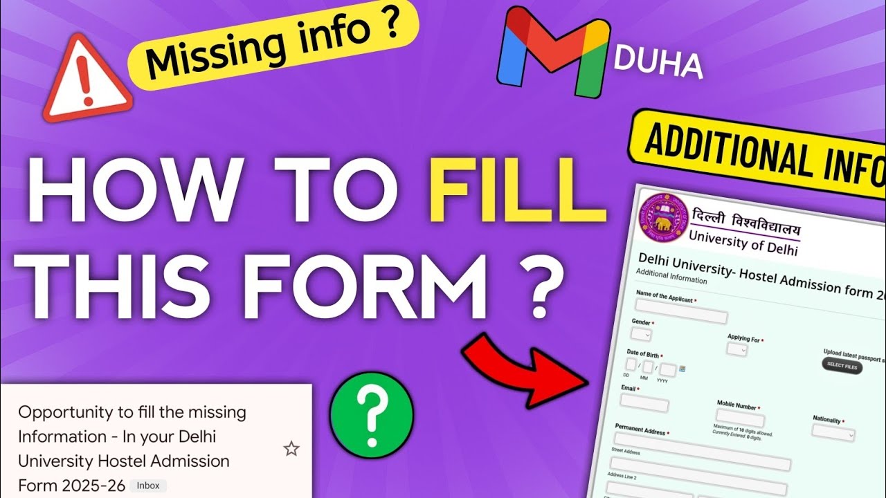 How to fill this form ? | DUHA Email | Missing information form ...