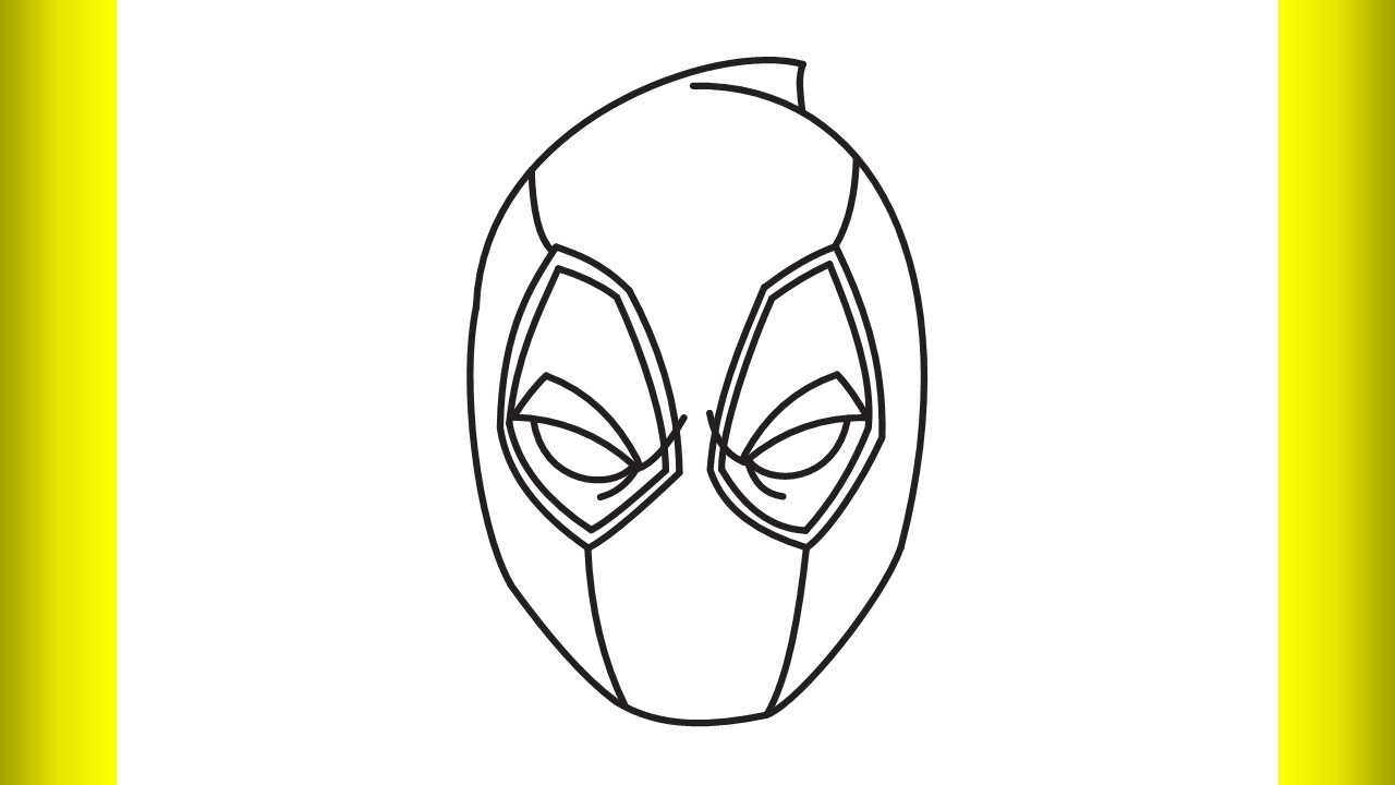 How To Draw Deadpool Face Step By Step / Drawing Creation / - YouTube