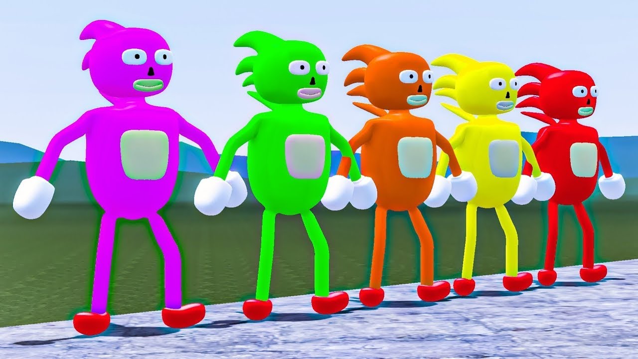3D SANIC CLONES ALL COLORS ALL COLORS In Garry's Mod! - YouTube