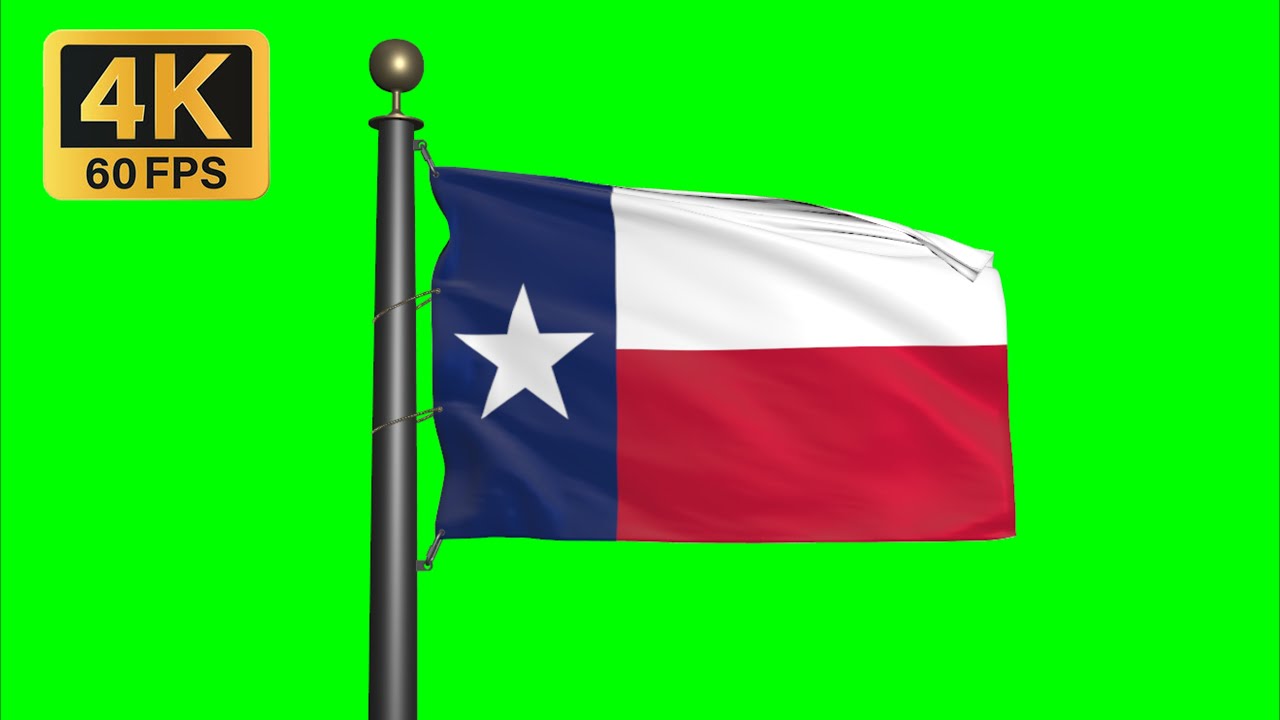 Texas waving flag - Green Screen | Motion background | 4K UHD 60fps ...