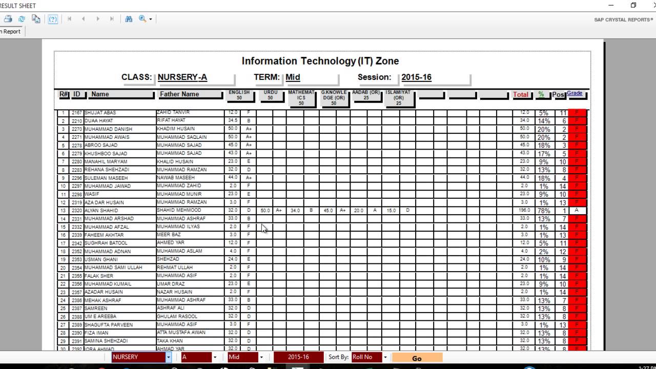 10- Class Result Sheet Printing, SkooL App, MicroK - YouTube