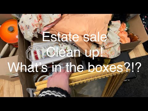 Opening estate sale boxes! what's inside!?! - YouTube