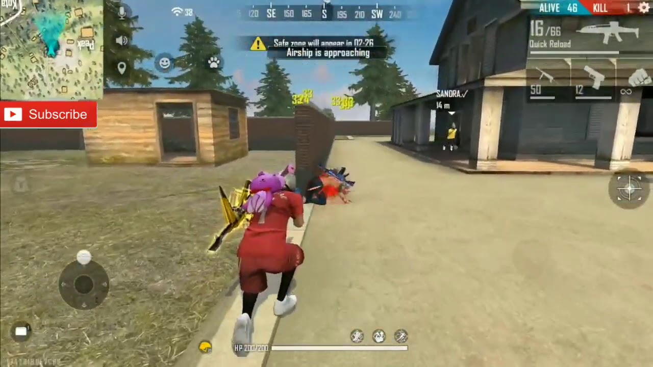 Free Fire Vincenzo Gameplay. Youtuber Videos - YouTube