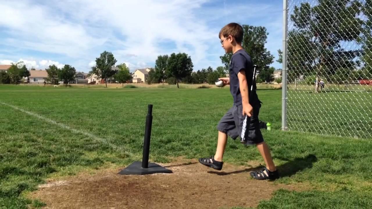 Landry practice T Ball hitting - YouTube