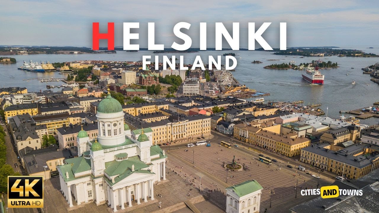Helsinki, Finland 🇫🇮 in 4K Video by Drone ULTRA HD - Flying over ...