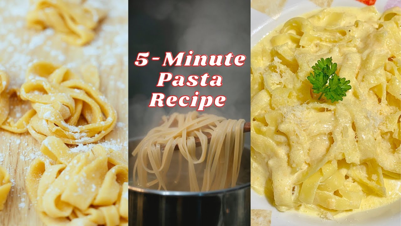 5 Minute Pasta Recipe (พาสต้า 5 นาที) - YouTube