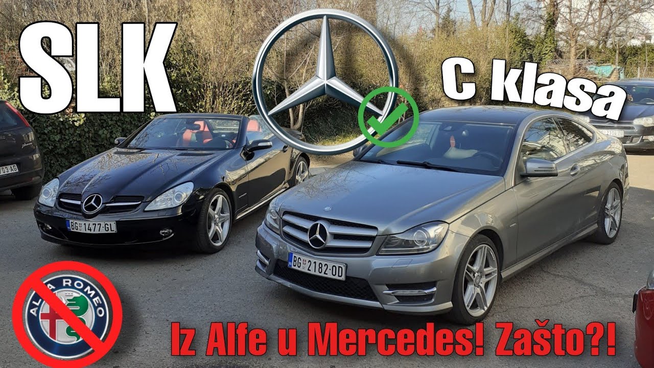 ALFA U SRCU, MEČKE U GARAŽI! * Mercedes Benz SLK i C Klasa Kupe - YouTube