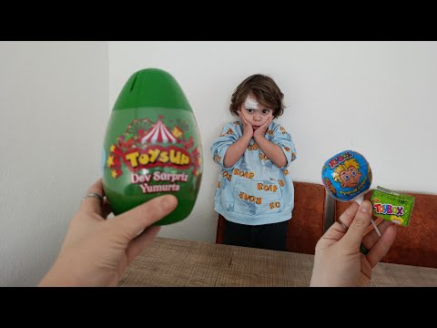 Alparslan dev sürpriz yumurta ve toybox oyuncak hediyeli kutuları açıyor. Çocuk videosu 