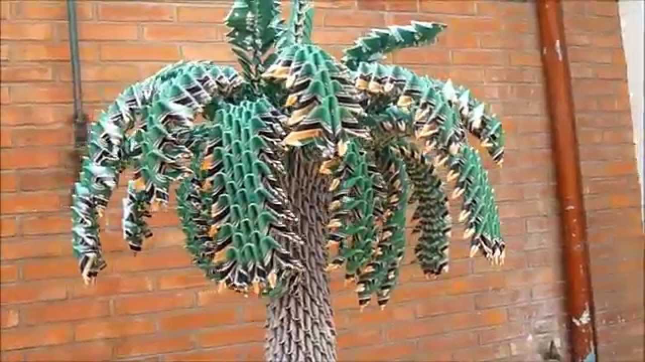 Palmera - Origami 3D - YouTube
