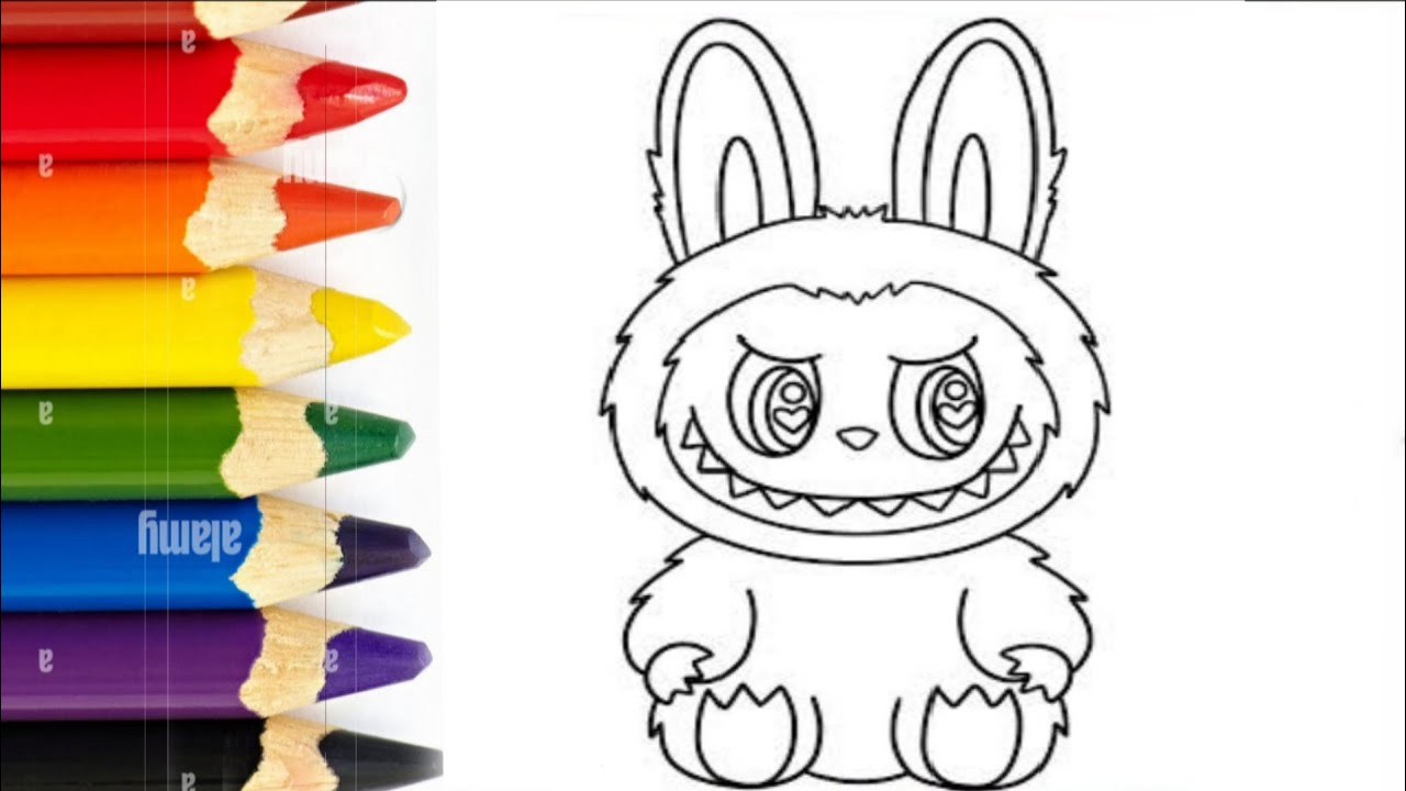 How to draw dada labubu doll drawing for kids||labubu drawing and ...