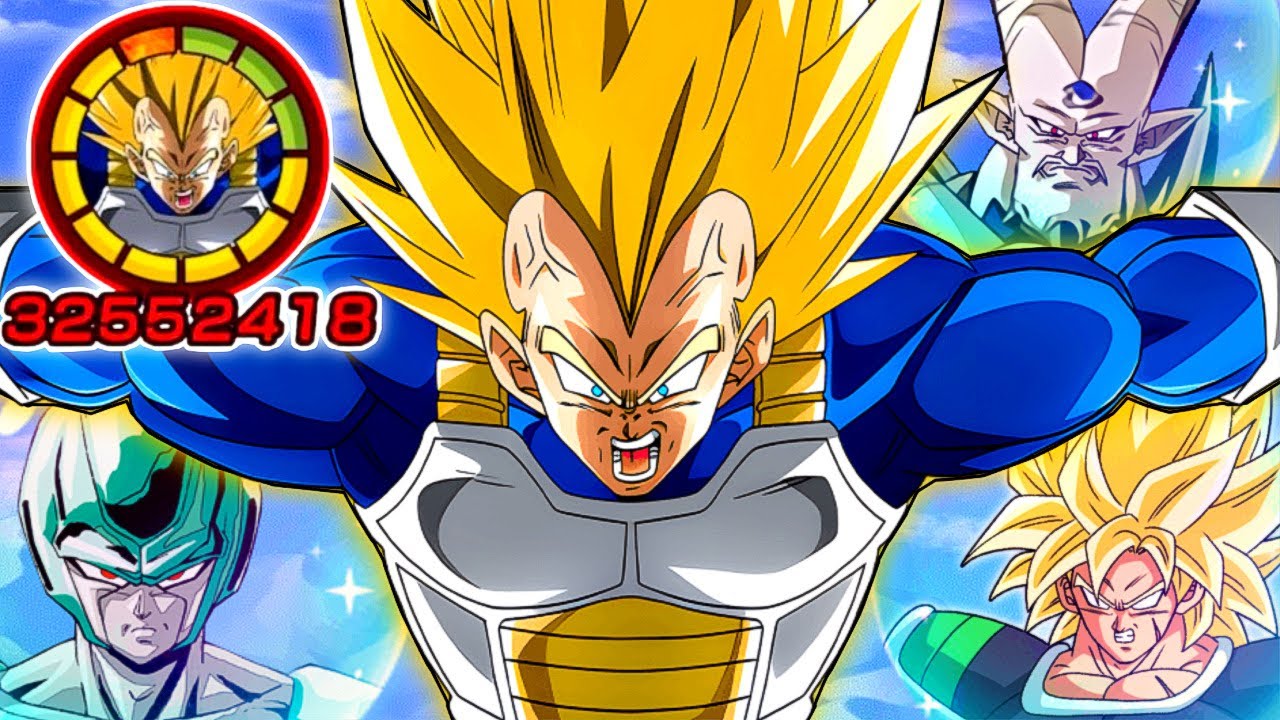THREE IN ONE! EZA STR Super Vegeta In The Old Red Zone Gauntlet | DBZ ...