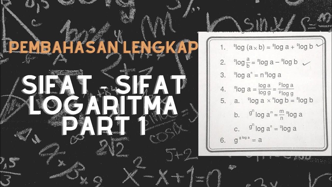 Cara Mudah Mengerjakan Sifat-sifat Logaritma #logaritma # ...