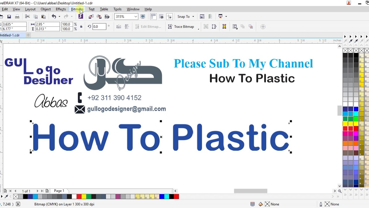 CorelDRAW - Full Tutorial from Beginners to advance 2020 - 8, Plastic ...