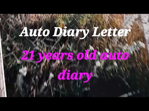 21 years ago auto diary | Old auto diary memory | diary letter - YouTube