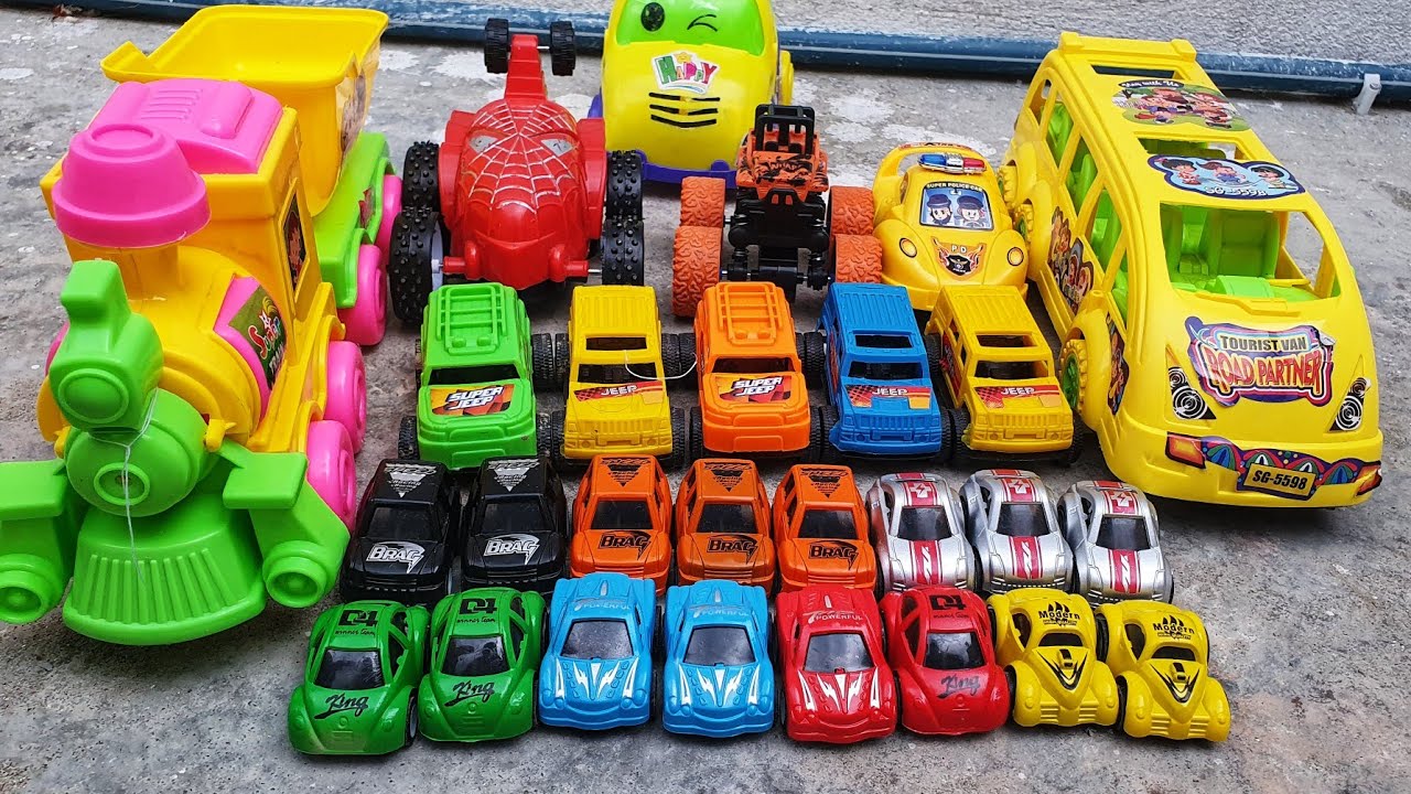 Mini Cars | gadi wala cartoon | toys Cars ka video, train, truck, car ...