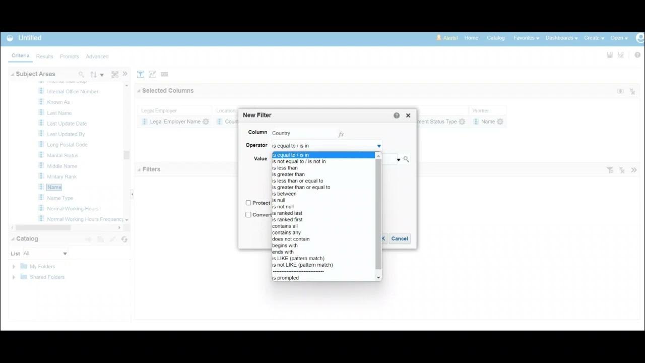 Part 5 - Prompts and Sections in OTBI (Oracle Transactional Business Intelligence) - YouTube