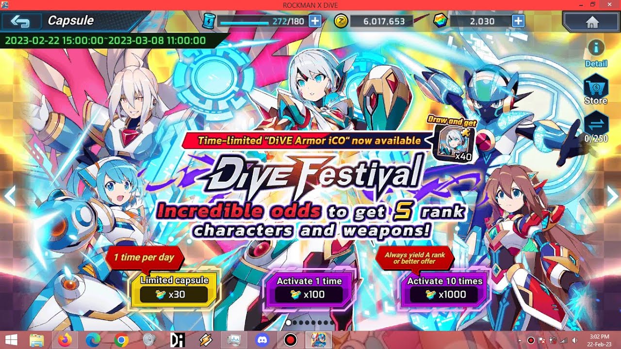 Rockman X Dive Dive Fest Feat Dive Armor ICO. ICO is unique - YouTube