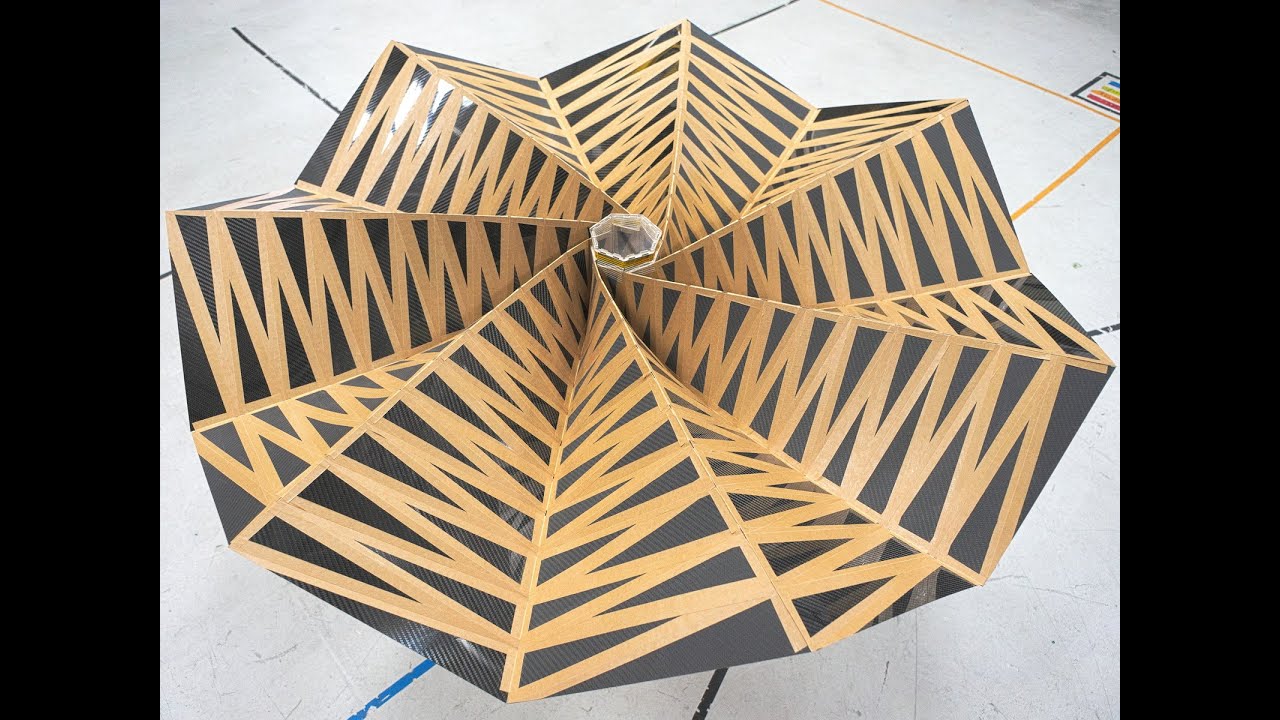 Origami-wrapped structures with corrugated unfolded forms - YouTube