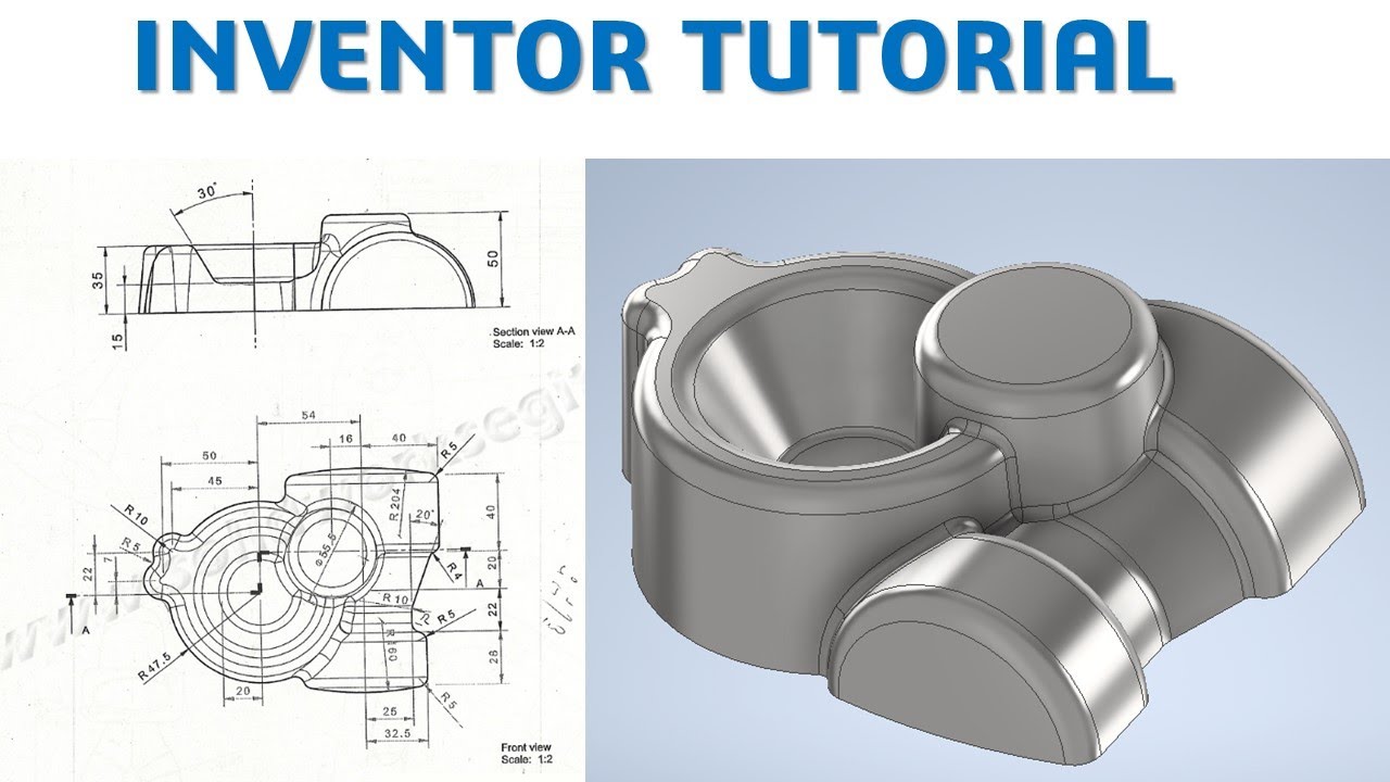 Inventor 2021 Tutorial 215 3d Model Design Youtube