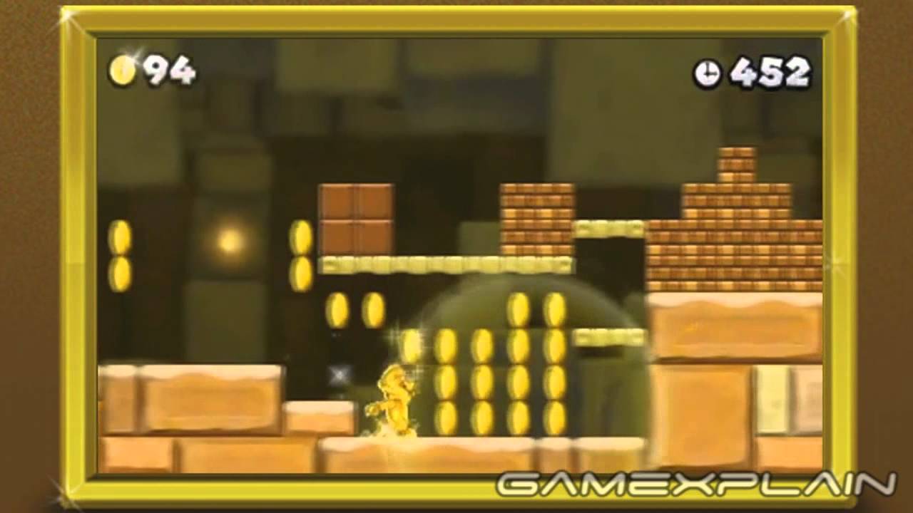New Super Mario Bros. 2 - Gold Mario Gameplay Footage - YouTube