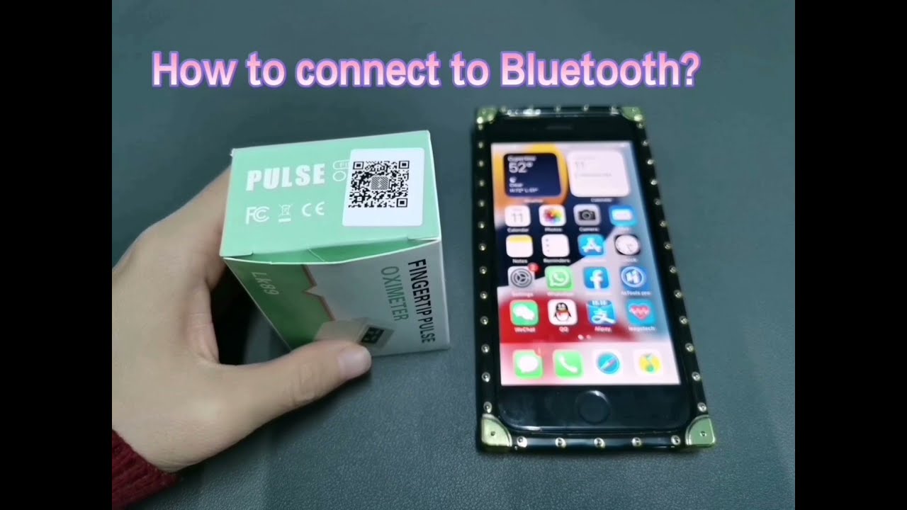 How to connect lk89 finger pulse oximeter with bluetooth ? - YouTube