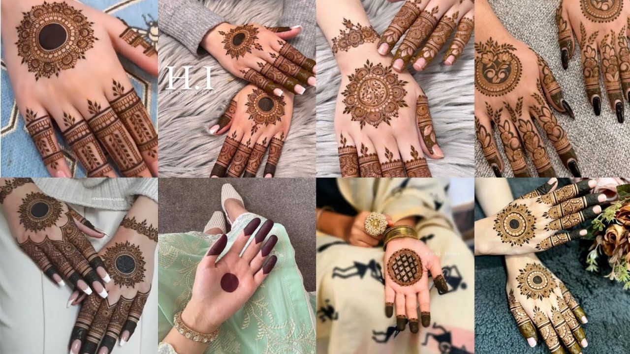 Romadan special Pooki mehndi design!/round mehndi design #video# ...