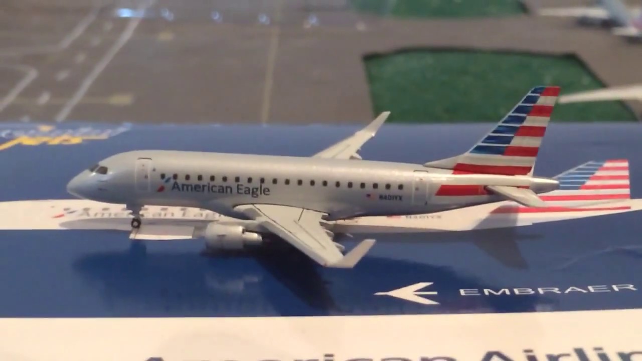 Geminijets American Eagle E170 review - YouTube