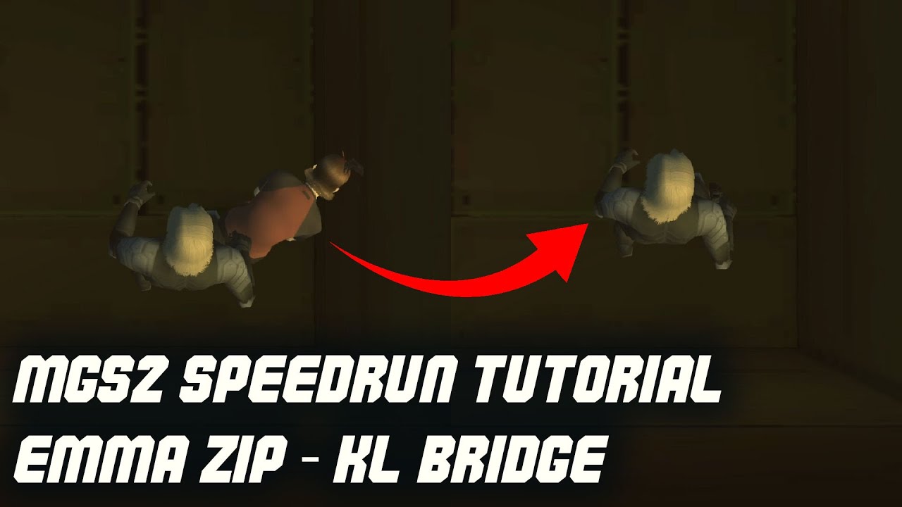 MGS2 Speedrun Tutorial - KL Connection Bridge Emma Zip Glitch - YouTube