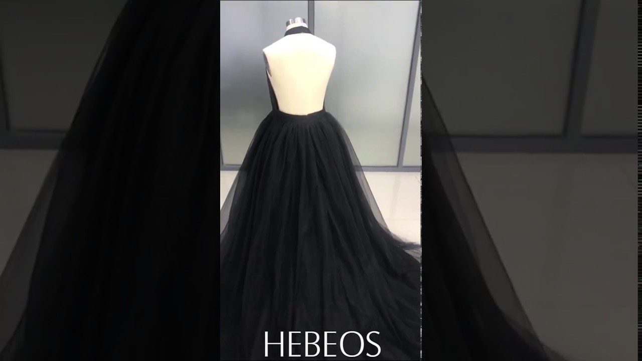 2018 Black Long Prom Dresses From HEBEOS - YouTube