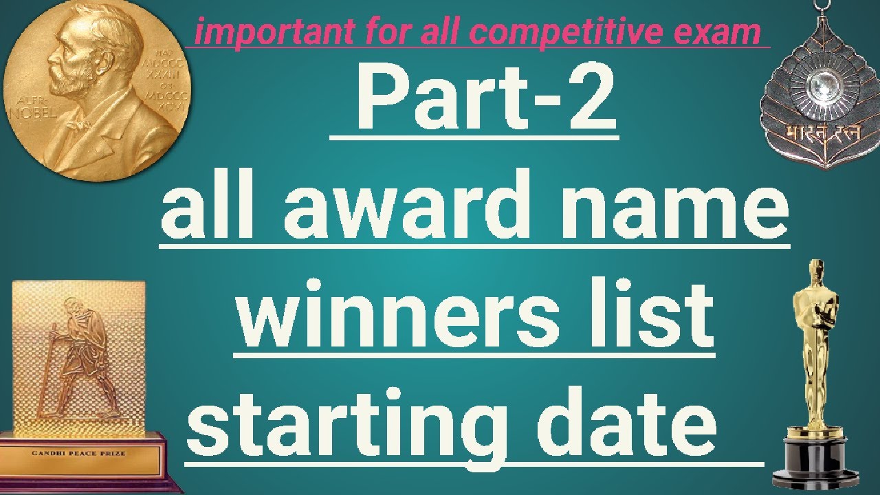 All award name and winners list 2023-2024, by ssc panacea Gk gs static ...