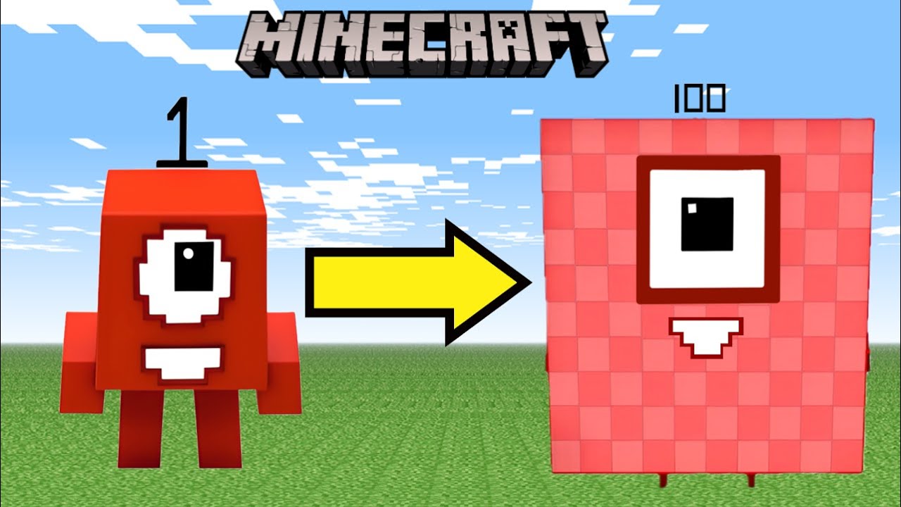[NEW ADD-ON] Numberblocks Minecraft MORPHS 1-100 - YouTube
