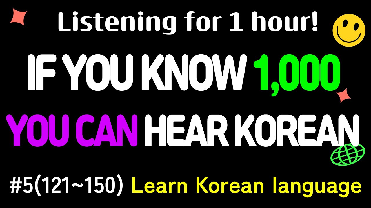 Learn Korean language/If you know 1,000 sentences?#5(121~150)/You can ...