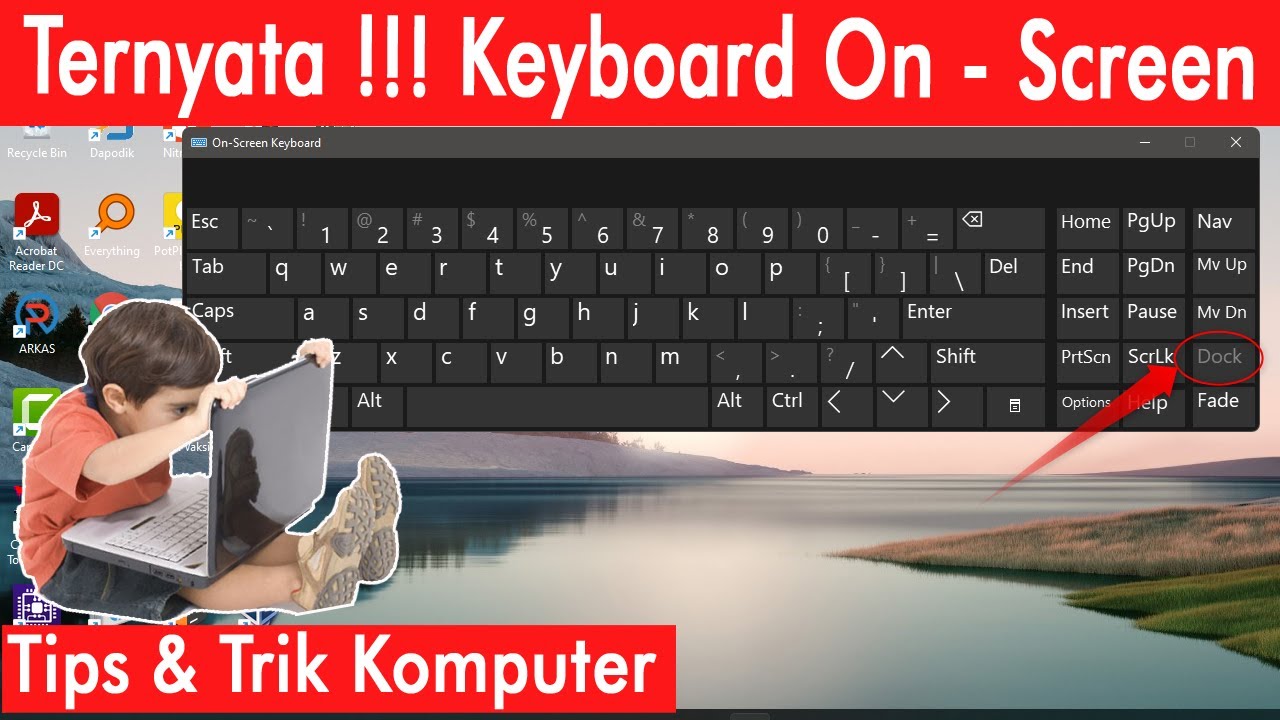 cara menampilkan atau memunculkan keyboard on screen di layar laptop ...