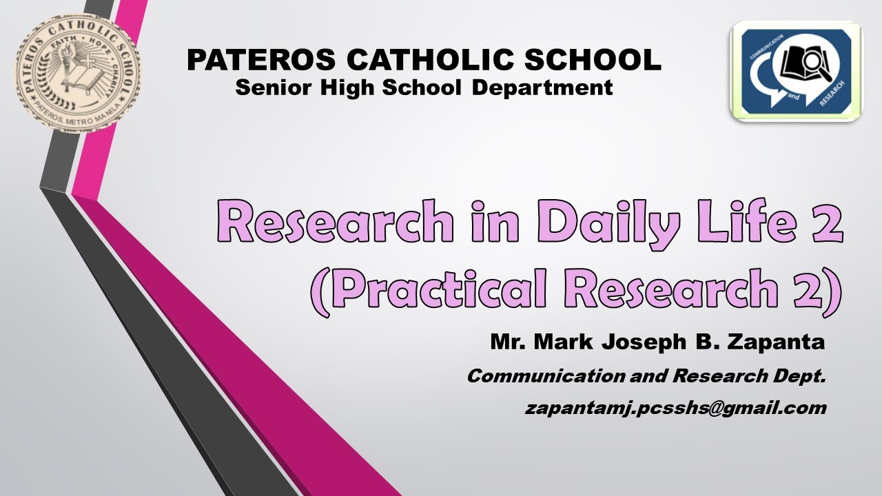 Research In Daily Life 2 Practical Research 2 Subject Orientation