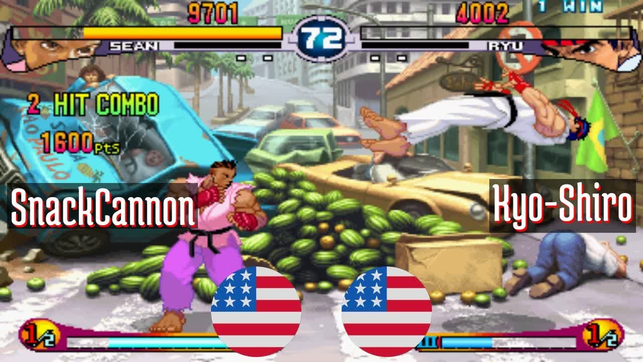 FT5 @sfiii2: SnackCannon (US) vs Kyo-Shiro (US) [SF III 2nd Impact ...