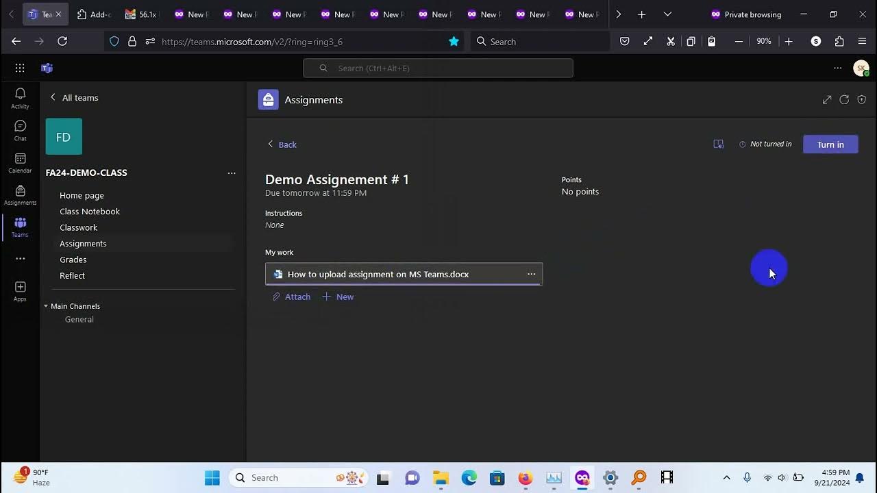 How to upload assignment on MS Teams - YouTube