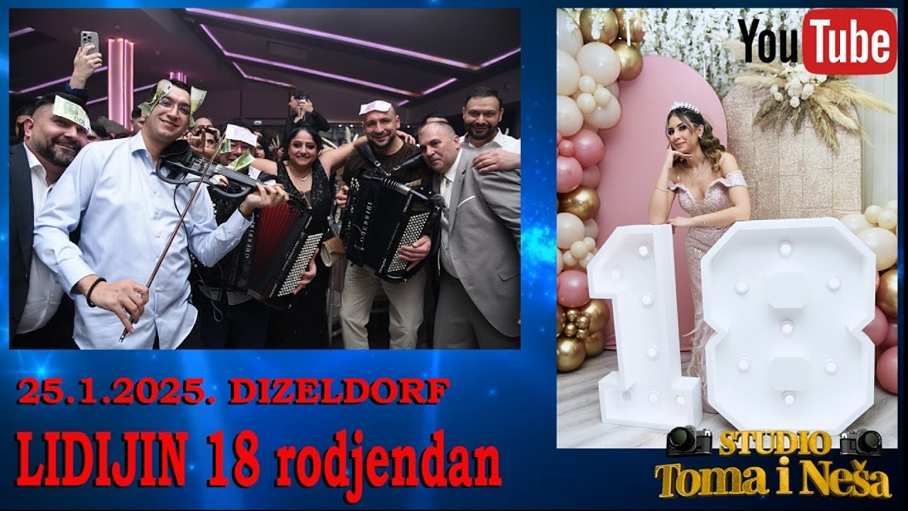 EMIR,CACI,MARINA,ZELJKO- ACA CERGAR -DEJAN KOSTIC -MOMIR- Lidijin 18 rodj Dizeldorf-studio Toma ...