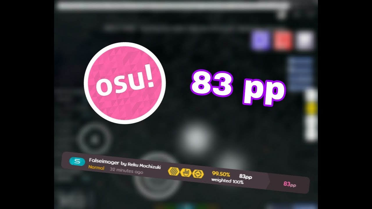 A 6 digit osu! player gets his first 80 pp play - YouTube
