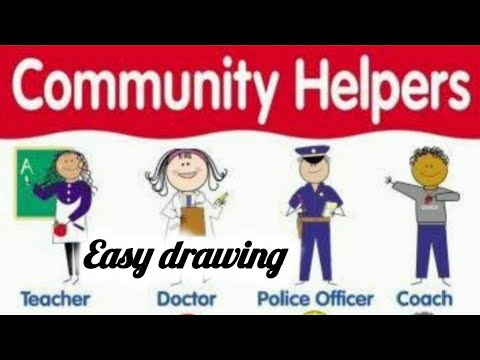Community helpers easy drawing/Who help us/community helpers for kids ...