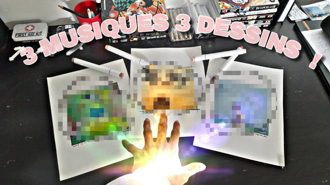 Je DESSINE 3 MUSIQUES de 3 RAPPEURS différents ! - YouTube