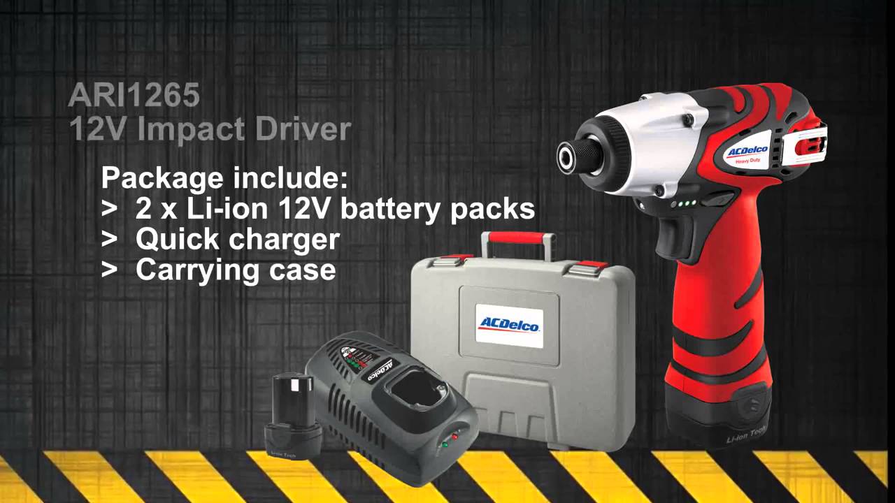 ACDelco 12v Li-ion impact driver ARI1265 - YouTube